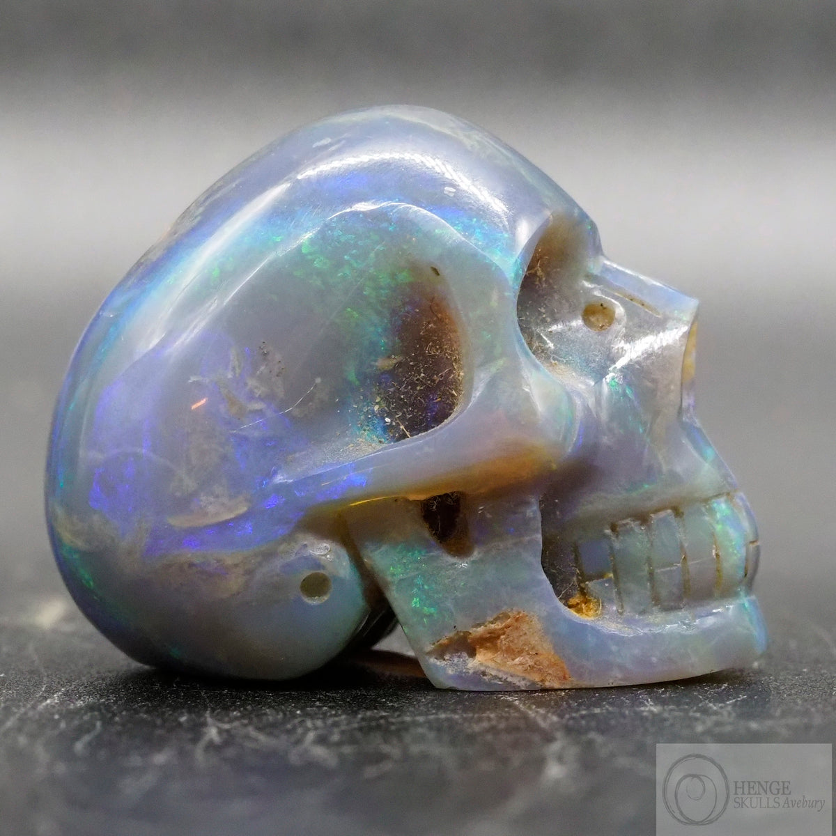 Opal Human Skull (Op05) – Henge Skulls
