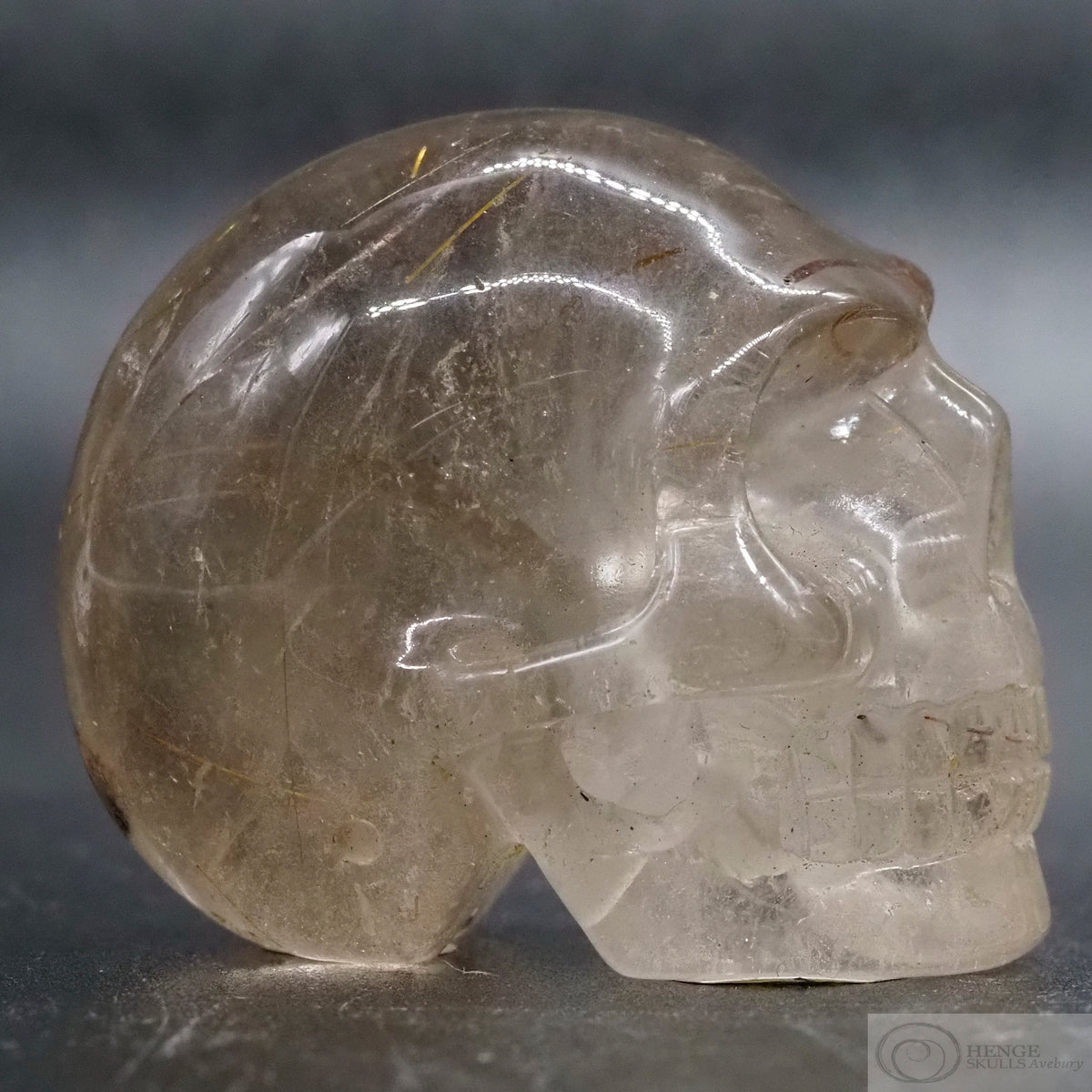 Quartz with Copper Human Skull (QC02) – Henge Skulls